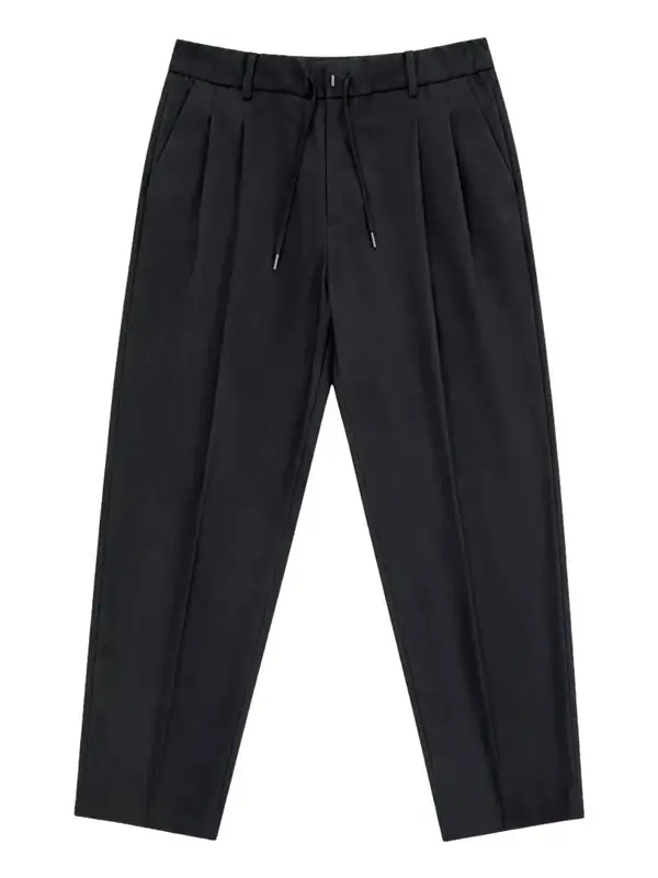 BE ABLE Pleated Drawstring Trousers - Grey