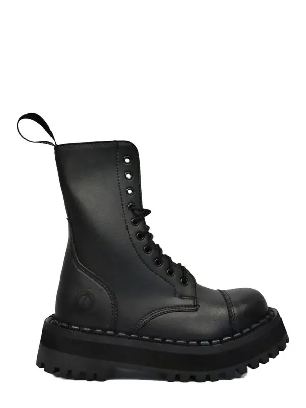 ALTERCORE Lace-up Platform Combat Boots - Black