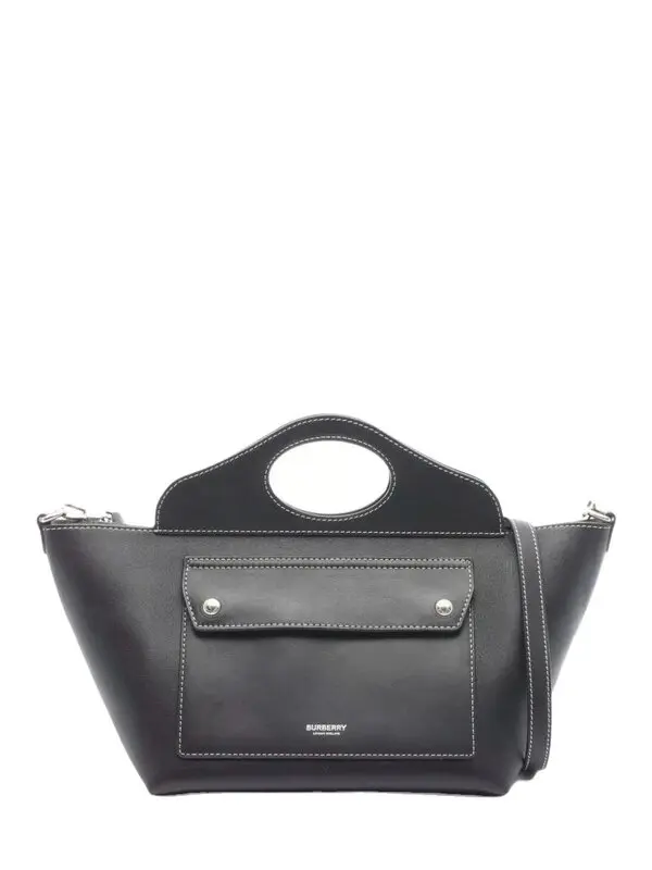 Burberry Soft Pocket Two-way Handbag - Black