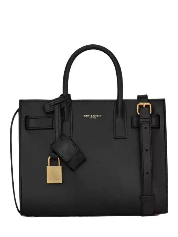 Saint Laurent Sac De Jour Nano Smooth Leather Top Handle Bag - Black