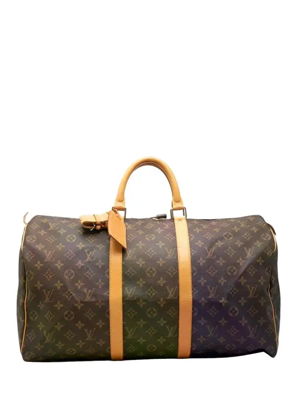 LOUIS VUITTON Monogram Keepall 50 Travel Bag - Brown