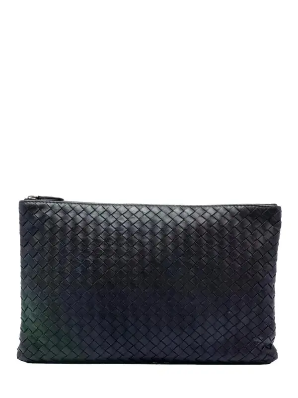 Bottega Veneta Nappa Intrecciato Clutch Bag - Black
