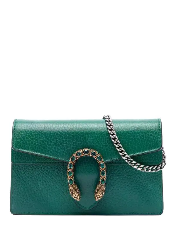 Gucci Dionysus Mini Leather Crossbody Bag - Green