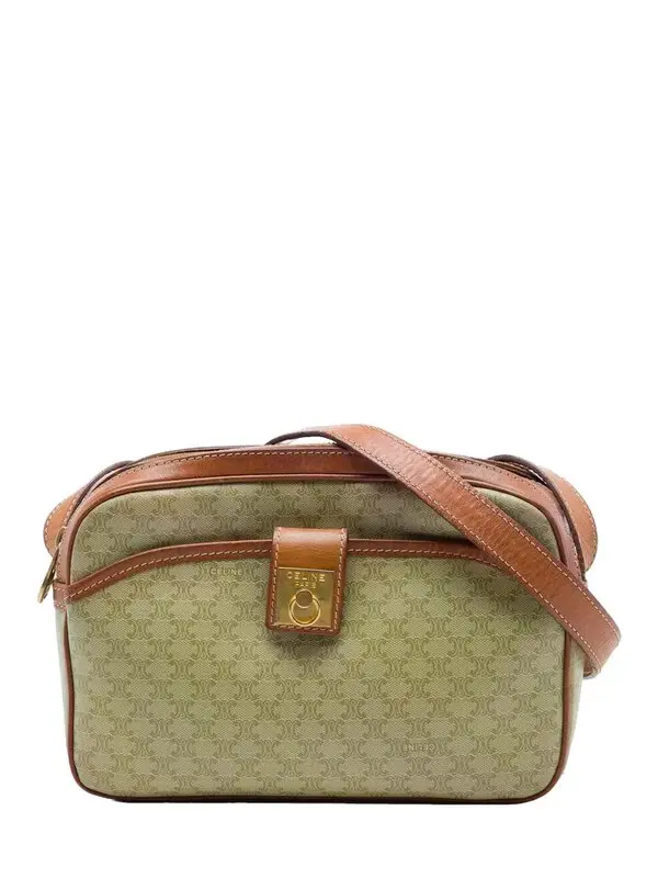 Celine 2013 Macadam Coated Canvas Crossbody Bag - Neutrals