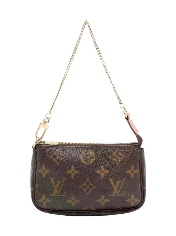 LOUIS VUITTON Monogram Mini Pochette Accessoires Handbag - Brown