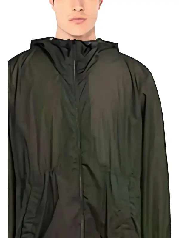 Herno Hooded Zip-up Coat - Black