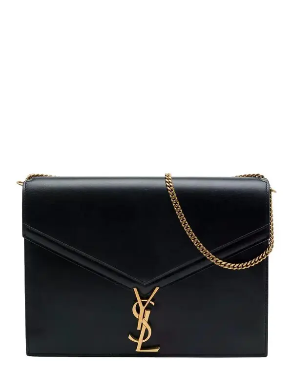 Saint Laurent Smooth Calfskin Monogram Cassandra Bag - Black