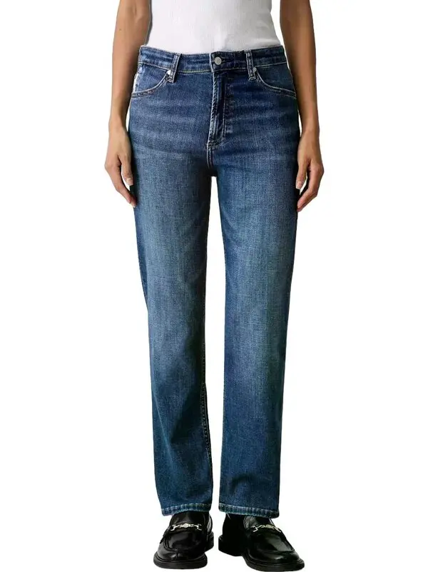 Marc O'polo Straight Leg Jeans With Whiskering Effect - Blue