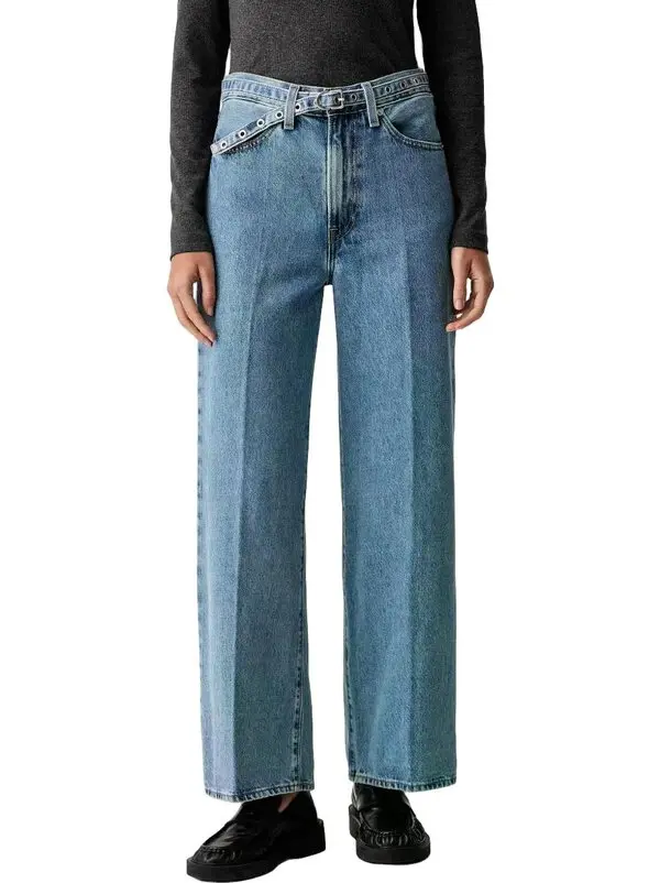 LEVI'S Ribcage Belted Wide-leg Jeans - Blue