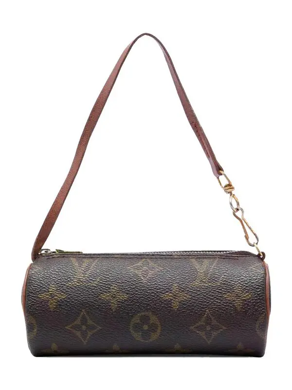 LOUIS VUITTON Monogram Papillon Pochette Handheld Bag - Brown