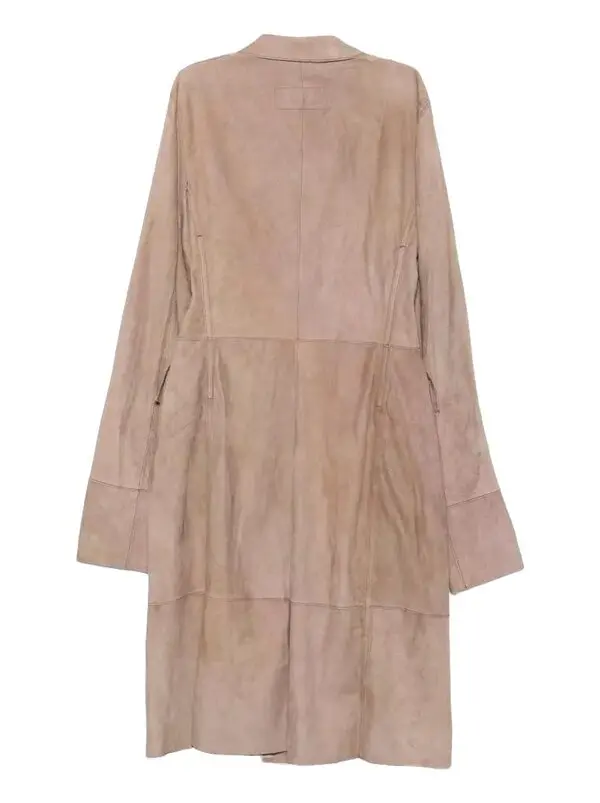 Dolce & Gabbana 2000s Single-breasted Suede Coat - Neutrals