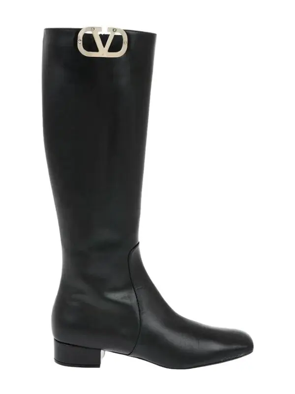 Valentino Garavani Vlogo Signature Knee-high Boots - Black