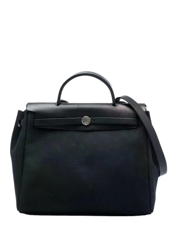 Hermès Toile Herbag 31 Satchel - Black