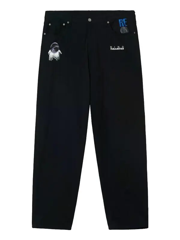 Undercover Graphic Print Jeans - Black