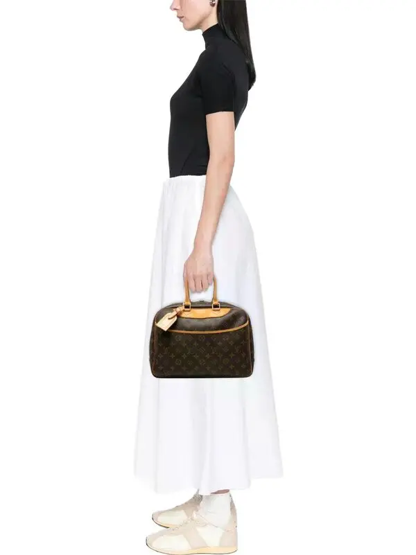 LOUIS VUITTON Monogram Deauville Handbag - Brown