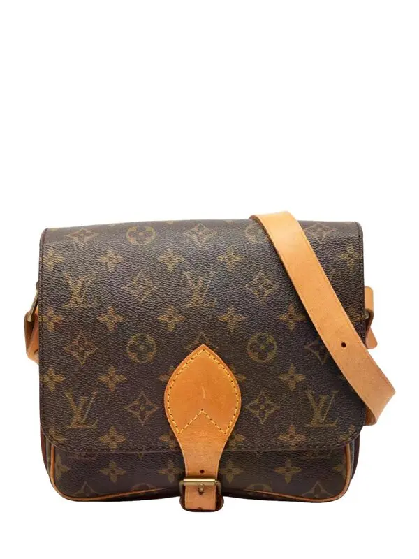 LOUIS VUITTON Monogram Cartouchiere Mm Crossbody Bag - Brown