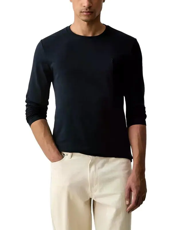 TRUSSARDI Embroidered Long-sleeve T-shirt - Blue