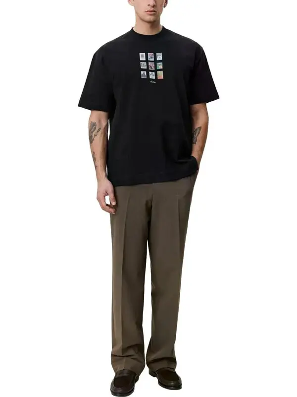 LES DEUX Graphic-print T-shirt - Black