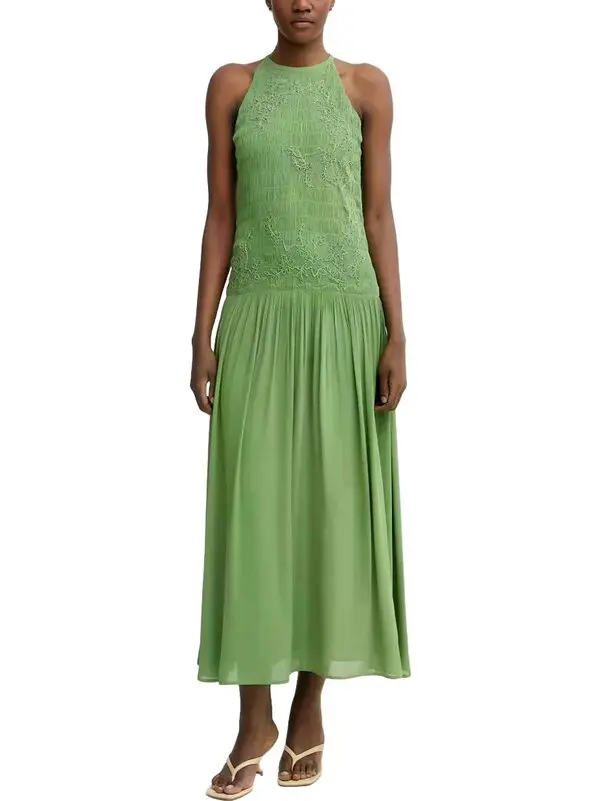 HOSS INTROPIA Adara Smocked Midi Dress - Green