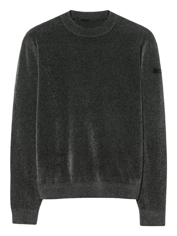 RRD Crew Neck Sweater With Ribbed Trim - Green