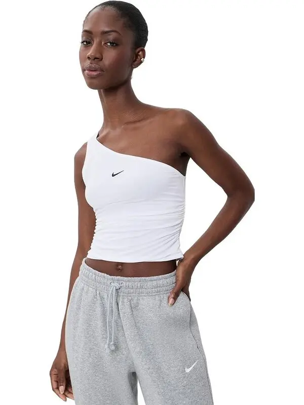 Nike Shoulder Ruched Tank Top - White/black