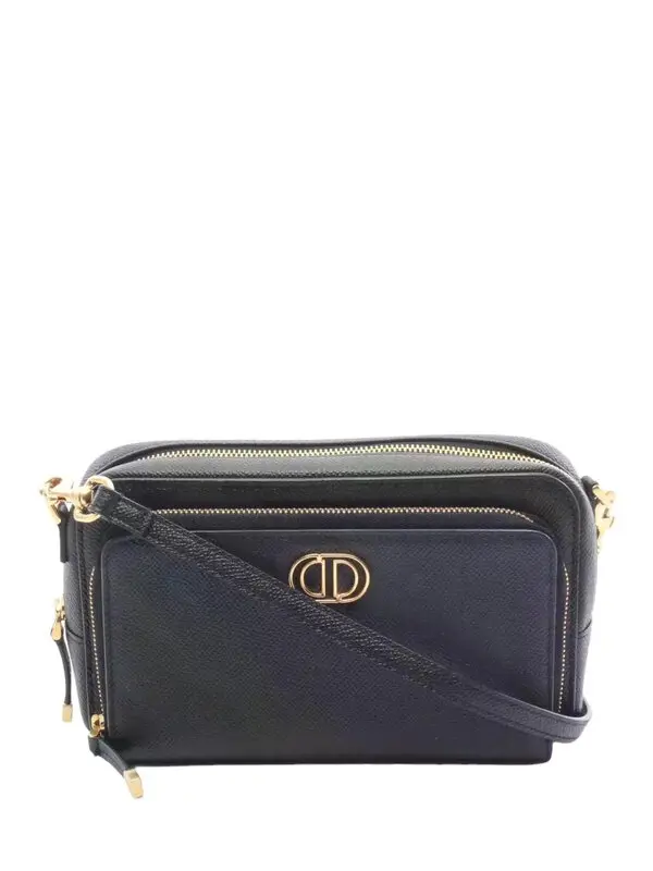 Dior 2010s Caro Double Pouch Shoulder Bag - Black
