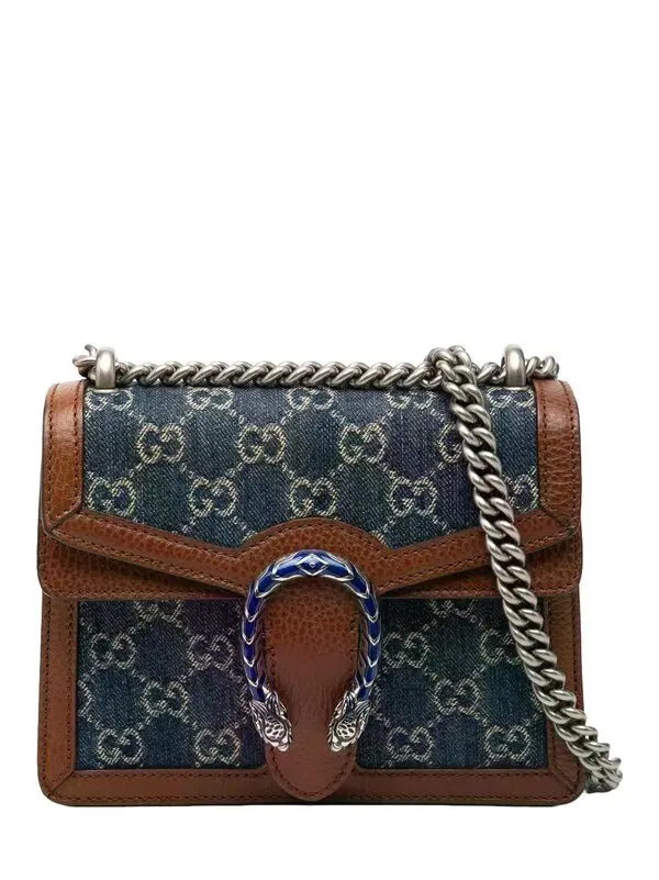 Gucci Gg Denim Dionysus Crossbody Bag - Blue