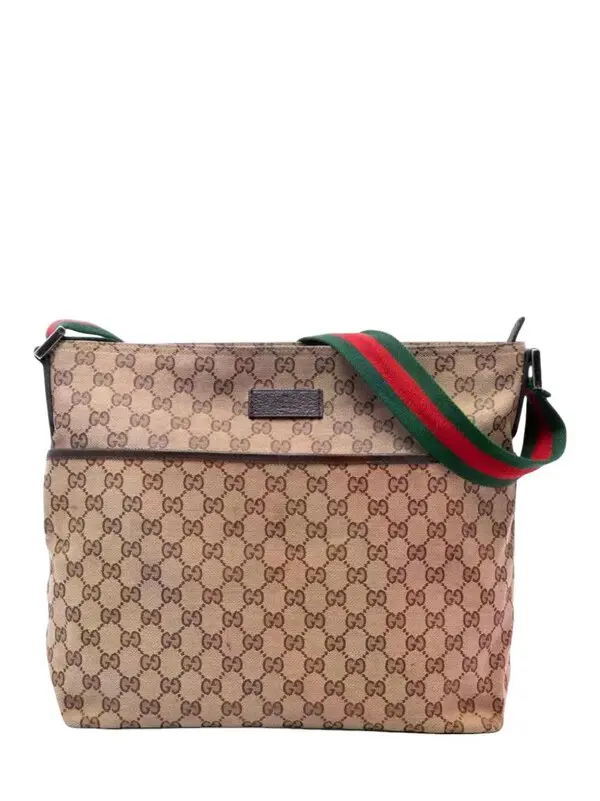Gucci Gg Canvas Web Crossbody Bag - Neutrals