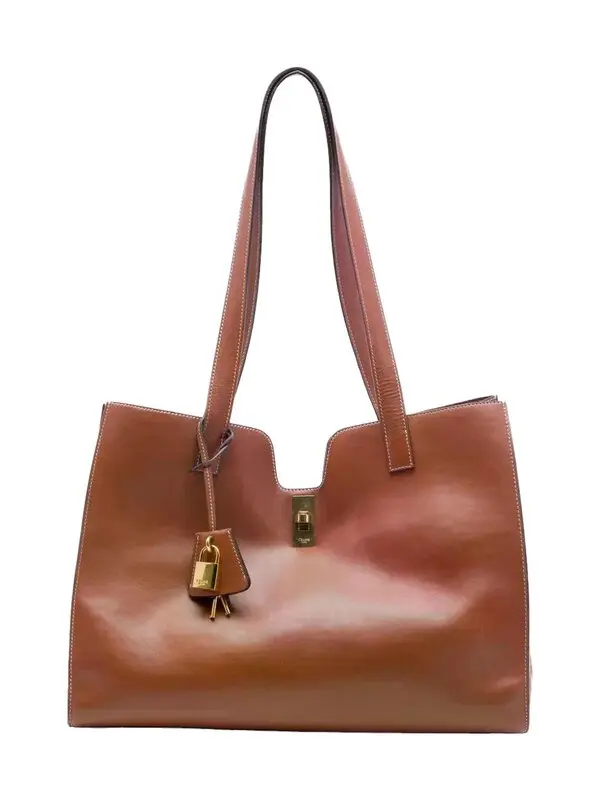 Celine Smooth Calfskin Cabas 16 Tote Bag - Brown