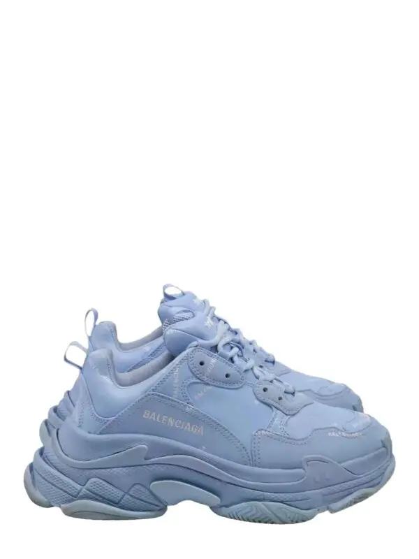 Balenciaga Triple S Logo Print Sneakers - Blue