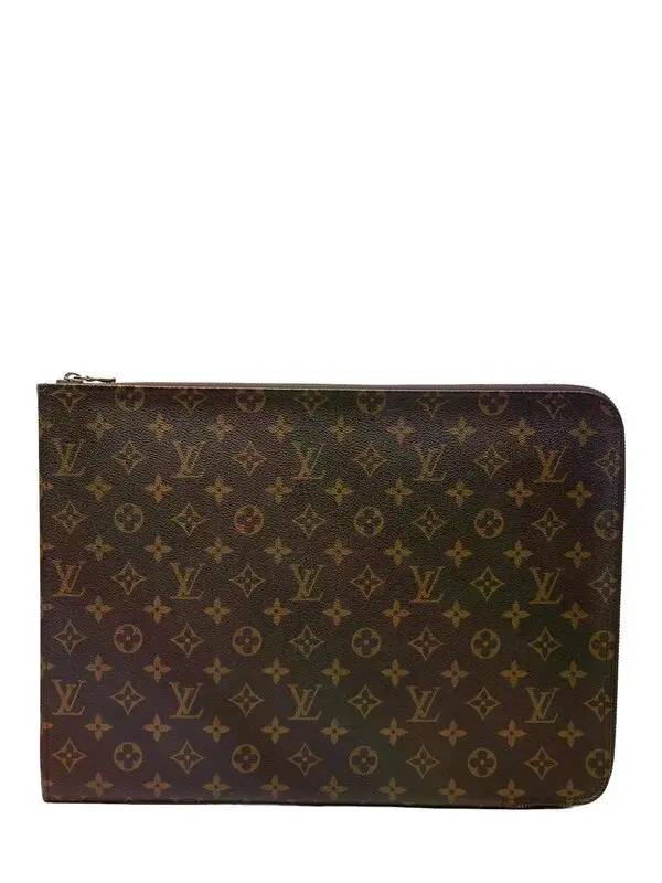 LOUIS VUITTON Monogram Poche Documents Portfolio Business Bag - Brown