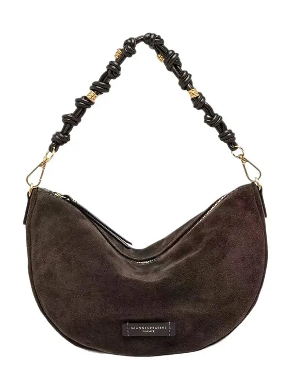 GIANNI CHIARINI Knotted Handle Shoulder Bag - Brown