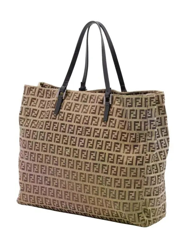 Fendi Zucchino Canvas Tote Bag - Neutrals