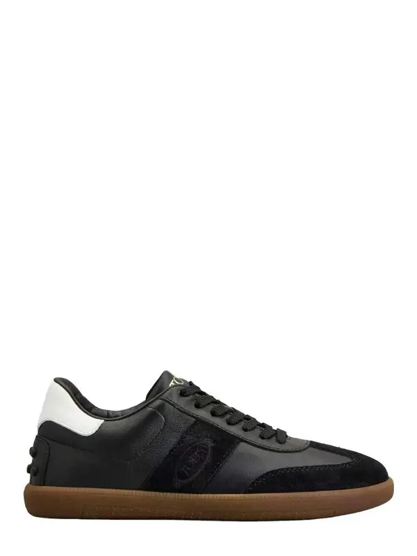 TOD'S Paneled Leather Sneakers - Black