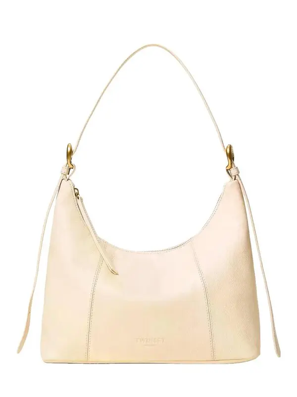 TWINSET Adjustable Leather Shoulder Bag - Neutrals