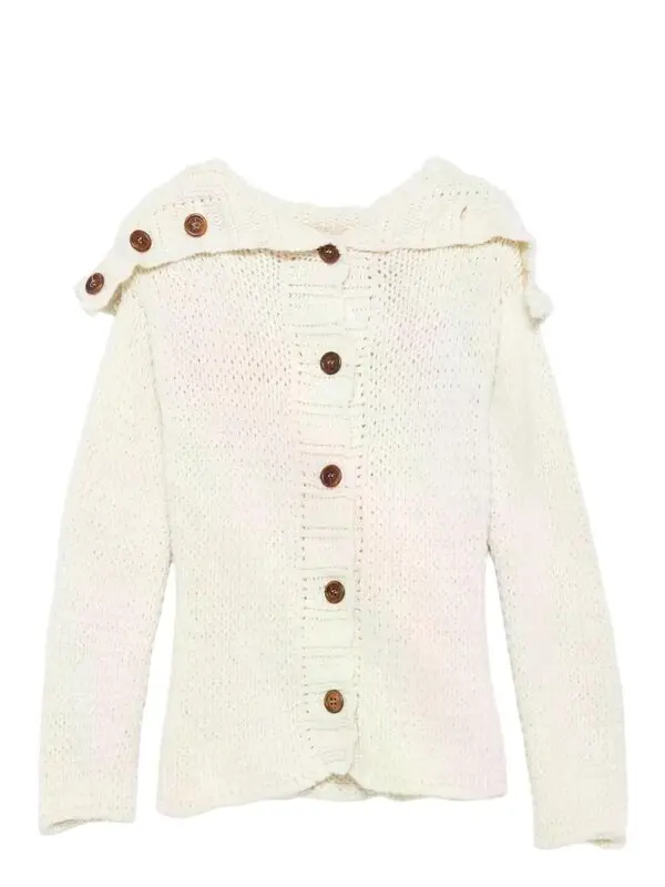 Dolce & Gabbana 2000s Chunky Knit Cardigan - Neutrals