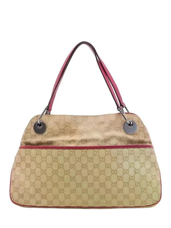 Gucci Gg Canvas Eclipse Shoulder Bag - Red