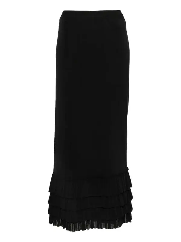 JEAN PAUL GAULTIER Ruffled Midi Skirt - Black