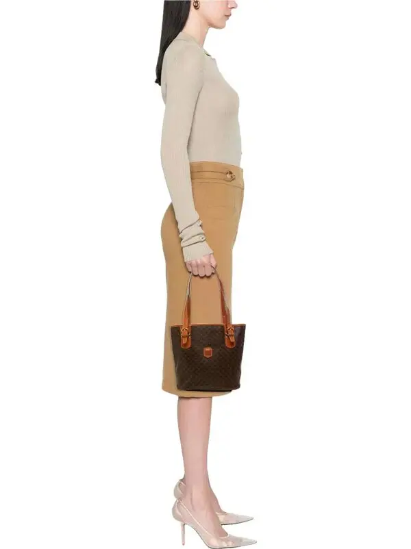Celine Macadam Coated Canvas Tote Bag - Brown