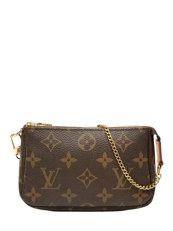 LOUIS VUITTON Monogram Mini Pochette Accessoires Handbag - Brown