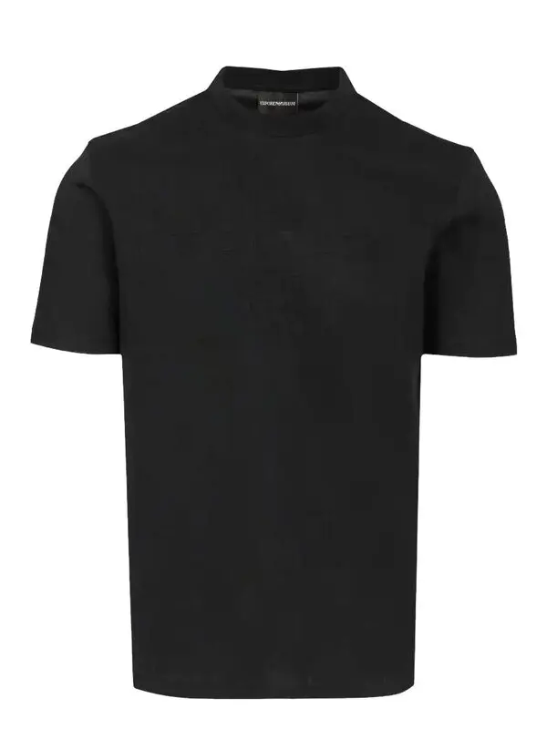 Emporio Armani Embroidered-logo T-shirt - Blue