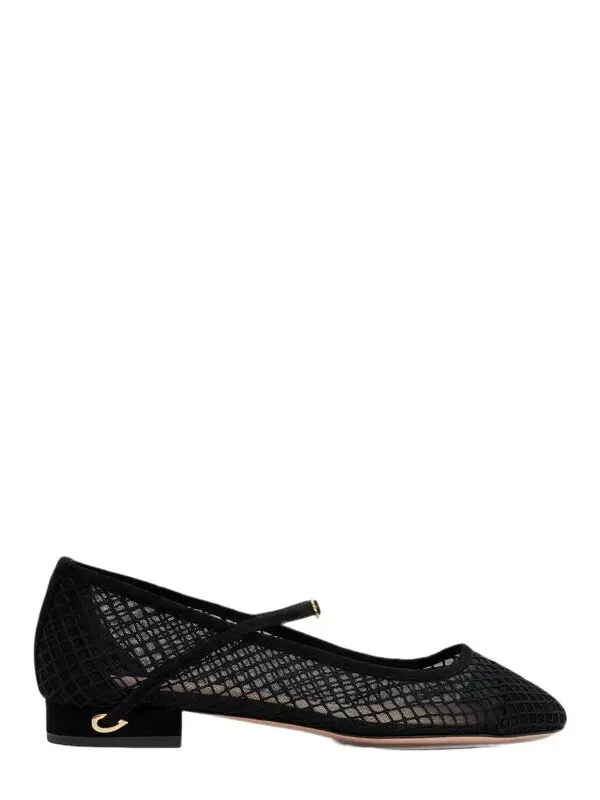 Jennifer Chamandi Paolo Mesh Ballet Flats - Black