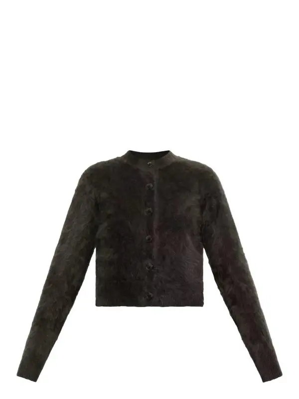 LISA YANG Azalea Brushed-finish Cashmere Cardigan - Green