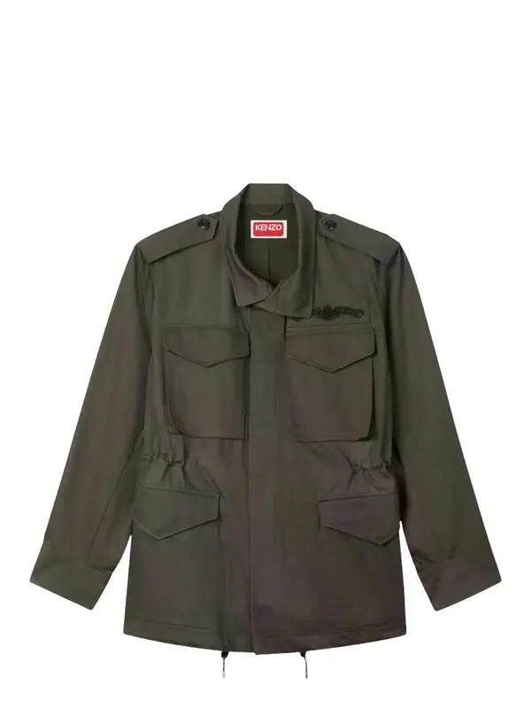 Kenzo Emblem Herringbone Jacket - Green