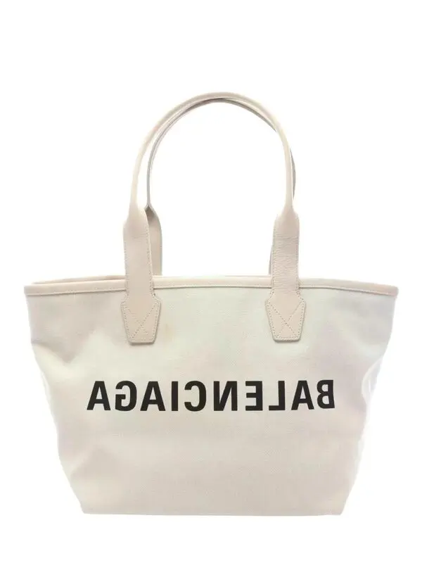 Balenciaga 2000s Cities Paris Jumbo Tote Bag - Neutrals