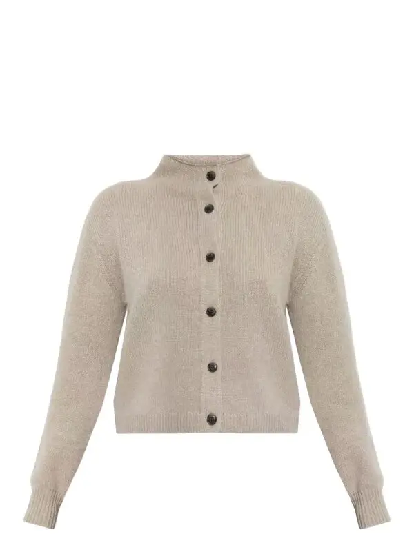 LISA YANG Zirelle High-neck Ribbed Cardigan - Neutrals