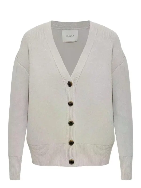 LISA YANG Amery V-neck Cardigan - Grey