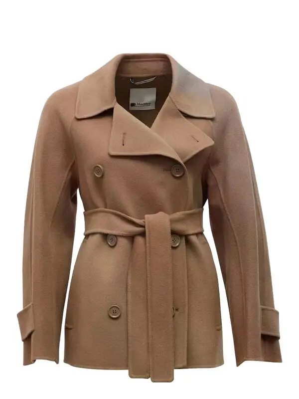 Max Mara Double-breasted Belted Coat - Brown