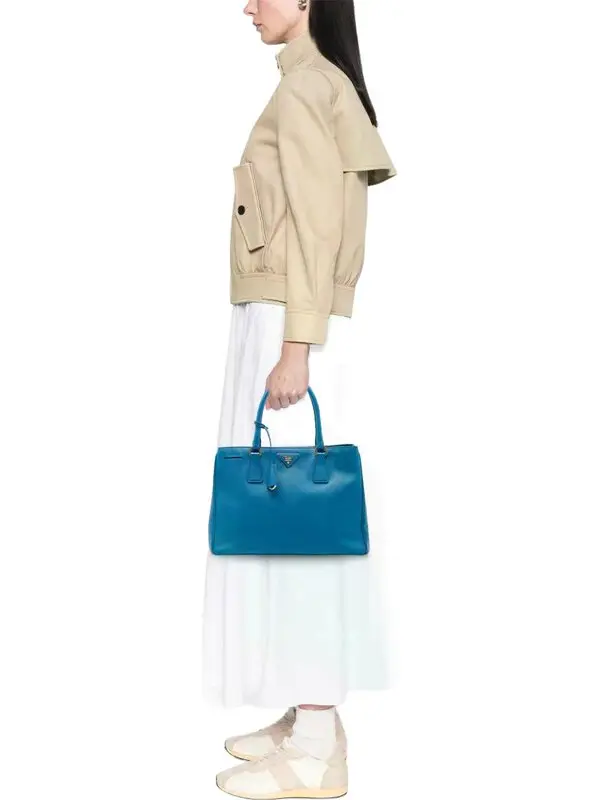 Prada Saffiano Lux Galleria Satchel - Blue
