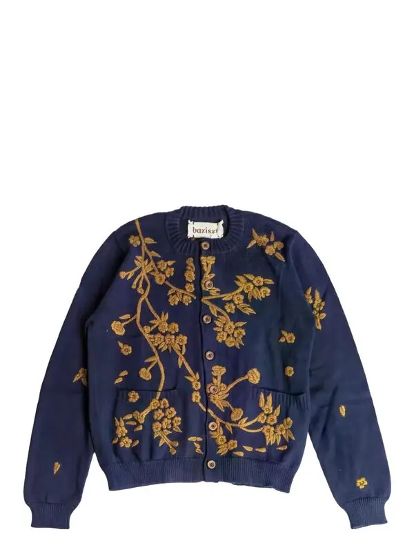 BAZISZT Baziiszt Embroidered Floral Cardigan - Blue